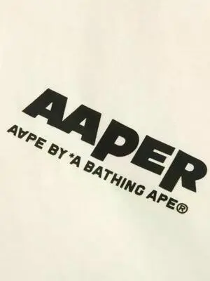AAPE BY *A BATHING APE Logo-print T-shirt - Neutrals