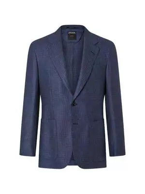 Zegna Checked Blazer - Blue