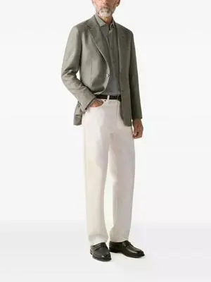 Zegna Buttoned Silk Shirt - Grey