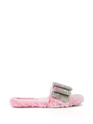 Kurt Geiger Crystal Bow Cosy Slides