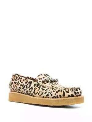 FORTE_FORTE Crystal-embellished Leopard Print Calf Hair Loafers