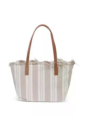 MC2 SAINT BARTH Striped Fringed Bag