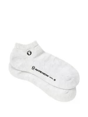 AAPE BY *A BATHING APE Logo-patch Socks - Grey