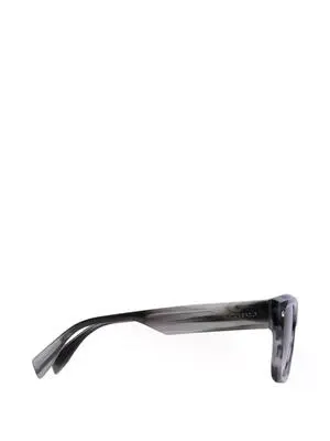 Viktor & Rolf Logo-detail Rectangle Sunglasses - Grey