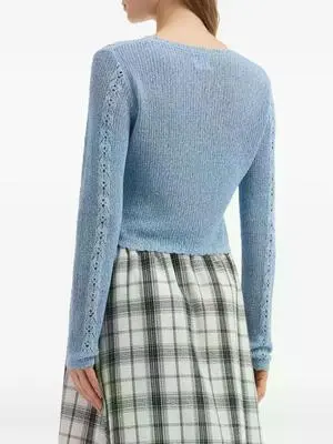 B+AB Pearl Button Open Knit Cardigan
