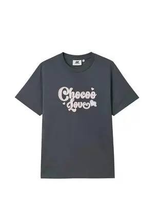 CHOCOOLATE Logo-embroidered T-shirt - Grey
