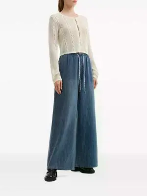 B+AB Openwork Long-sleeve Cardigan - Neutrals