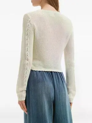 B+AB Openwork Long-sleeve Cardigan - Neutrals