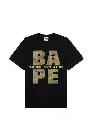 A BATHING APE Bitmap Logo T-shirt - Black