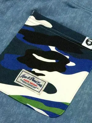 AAPE BY *A BATHING APE Camouflage-pocket Track Pants - Blue