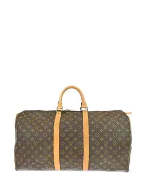 LOUIS VUITTON 1985 Keepall 50 Travel Handbag - Brown