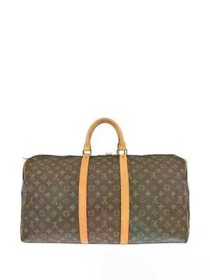 LOUIS VUITTON 1985 Keepall 50 Travel Handbag - Brown