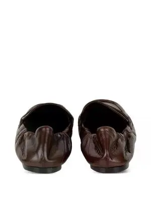 GUGLIELMO ROTTA Gathered Leather Loafers