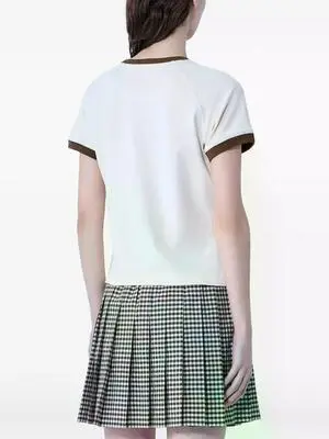Moncler Embroidered Heart-motif T-shirt - Neutrals