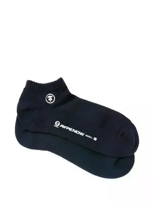 AAPE BY *A BATHING APE Logo Socks - Blue