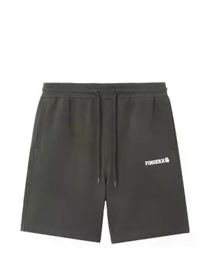 FINGERCROXX Drawstring Patch-pocket Shorts - Grey