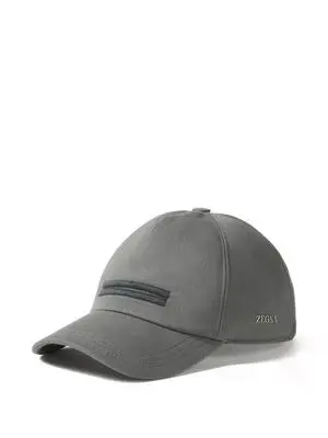 Zegna Embroidered-logo Baseball Cap - Grey