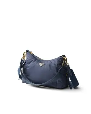 Prada Explore Large Re-nylon And Leather Bag - Blue