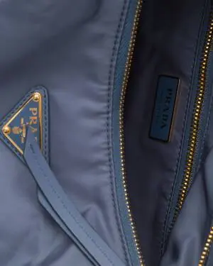 Prada Explore Large Re-nylon And Leather Bag - Blue