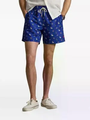 Polo Ralph Lauren Printed Swim Shorts - Blue