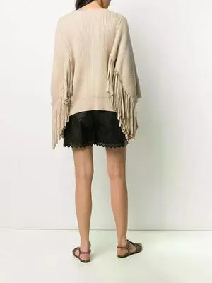Stella McCartney Fringed Rib-knit Jumper