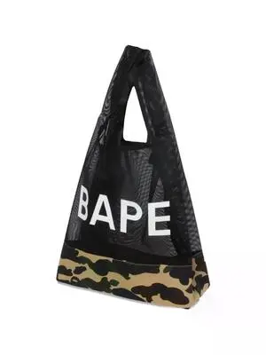 A BATHING APE Camouflage-print Mesh Tote - Black