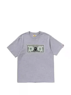 A BATHING APE Dollar-print T-shirt - Grey