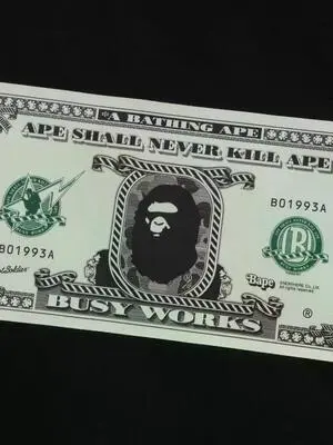 A BATHING APE Dollar-print T-shirt