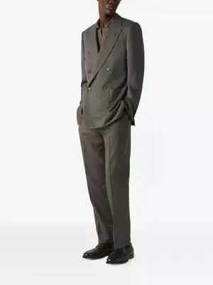Zegna Double-breasted Wool Jacket - Grey