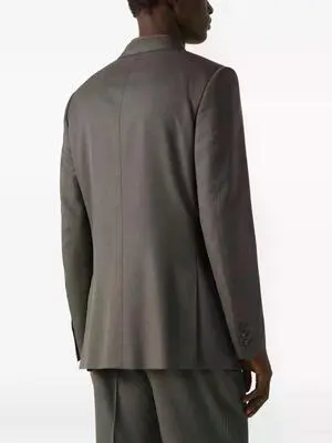 Zegna Double-breasted Wool Jacket - Grey