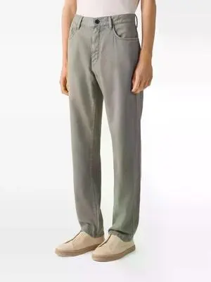 Zegna Roccia Straight Leg Trousers - Grey
