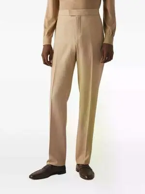 Zegna Oasi Linen Trousers - Neutrals