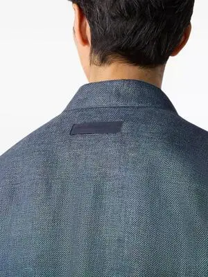 Zegna Buttoned Overshirt - Blue