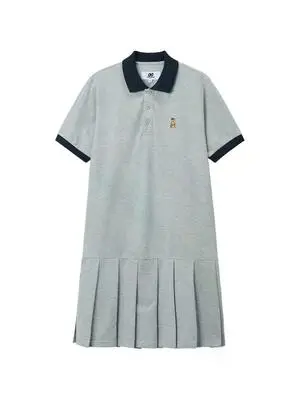 CHOCOOLATE Pleated Polo Dress