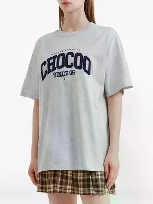 CHOCOOLATE Appliqué T-shirt - Grey