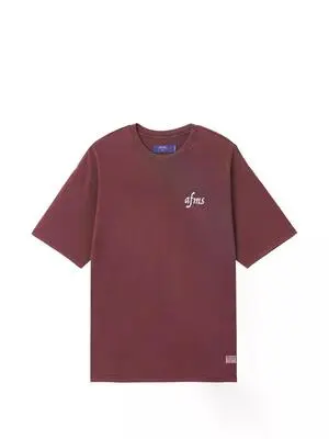 AFTERMATHS Elephant-embroidered T-shirt - Red