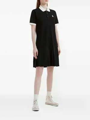 CHOCOOLATE Pleated Detail Dress - Black
