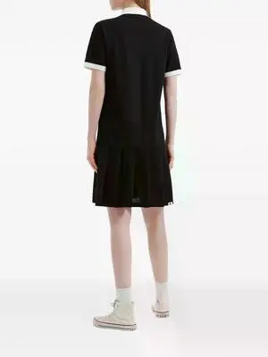 CHOCOOLATE Pleated Detail Dress - Black