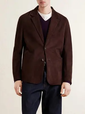 VALSTAR Suede Single-breasted Jacket - Brown