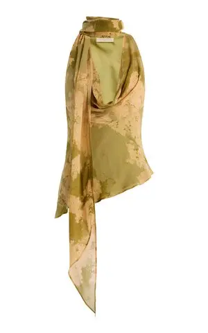 DE LA VALI Exclusive Diosa Georgette Scarf Top - Multi