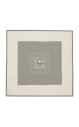 TOTEME Monogram Silk Scarf - Ivory