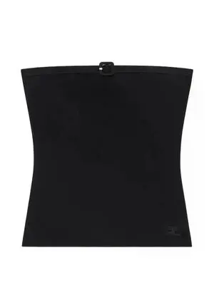 COURREGES Buckled Tube Top - Black