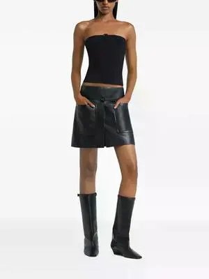 COURREGES Buckled Tube Top - Black