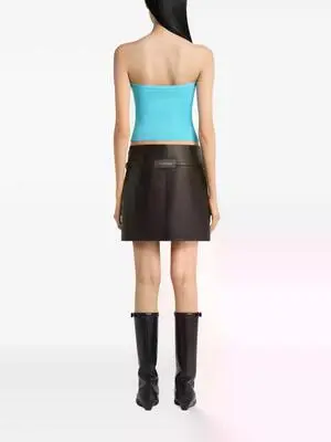 COURREGES Buckle Detail Tube Top - Blue