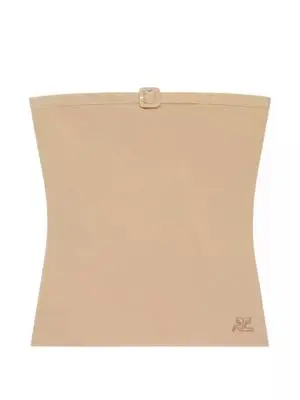 COURREGES Buckle-detail Tube Top - Neutrals