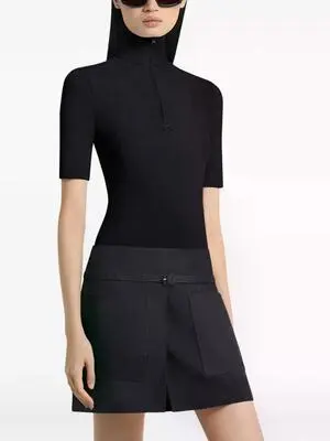 COURREGES Half-zip Top - Black