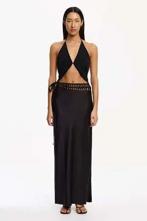 Significant Other Maxi Skirt With Waist Tie Detail