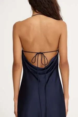 Significant Other Viscose Polyester Midi Dress - Midnight