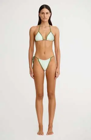 Significant Other Xena Triangle Halter Top - Honeydew