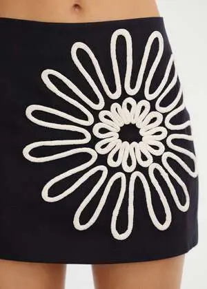 Significant Other Mini Skirt With Embroidered Detail